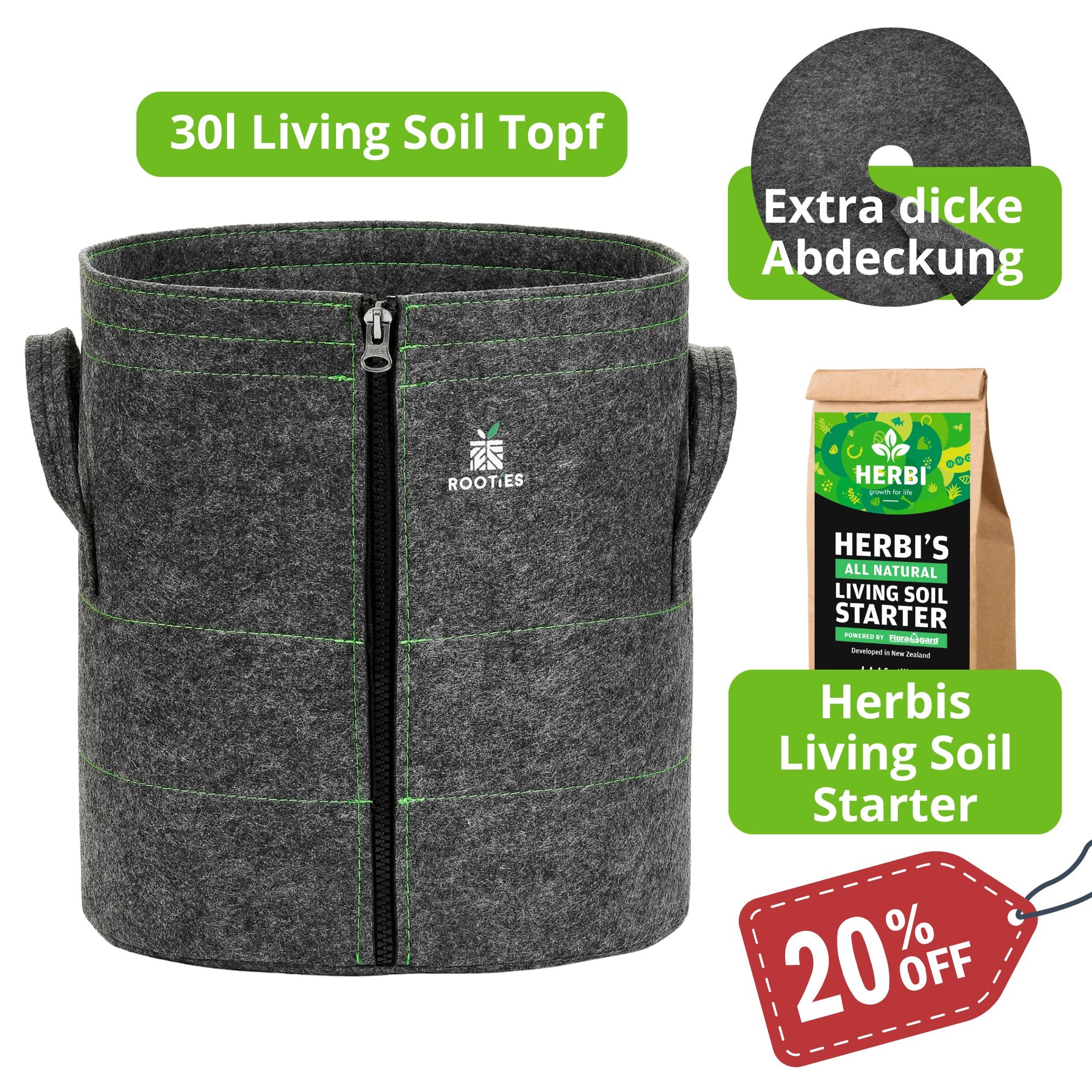 Rooties Living Soil Set